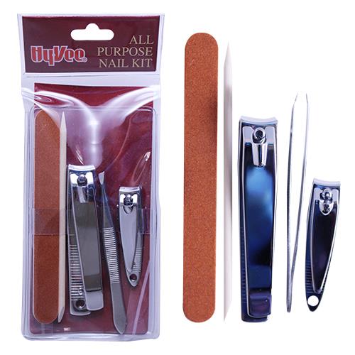 Wholesale Z5PC FAMILY MANICURE NAIL KIT IN POUCH HYVEE TP75PH - GLW