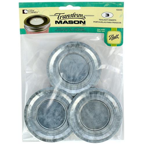 Wholesale Z3PK MASON JAR TEALIGHT INSERTS - GLW