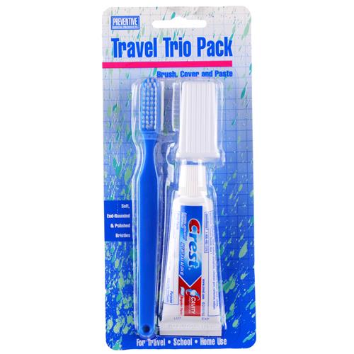Wholesale Crest Travel Trio Pack with Toothbrush/Paste and C - GLW