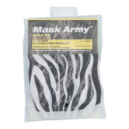 Wholesale Z3PLY CLOTH FACE MASK ZEBRA PRINT ADULT ADJUSTABLE SIZE - GLW