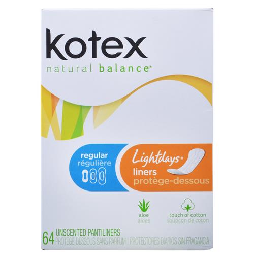 Wholesale Kotex Light Days Pantiliners - Unscented - GLW