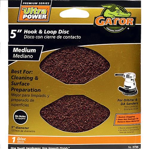 Wholesale Gator 5" Hook & Loop Disc No Holes Medium - GLW