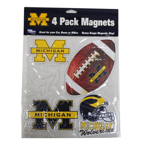 Wholesale University of Michigan (UOM) Large Car Magnets 4 P - GLW
