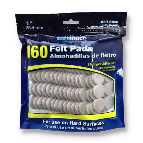 Wholesale Z160PC 1'' ROUNT OATMEAL SOFT TOUCH FELT PADS - GLW