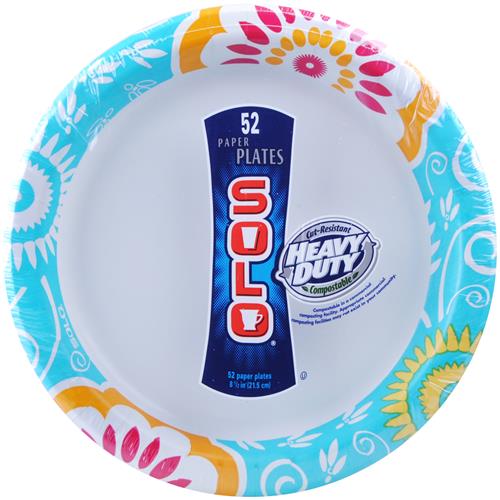 Wholesale Solo Heavy Duty Paper Plate w/ Festive Border 9"""" - GLW