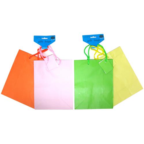 Wholesale Medium 2pk Solid Gift Bag Assorted - GLW