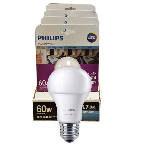 Wholesale Z9W=60W LED A19 BULB DAYLIGHT SCENE SWITCH 3 SETTINGS - GLW