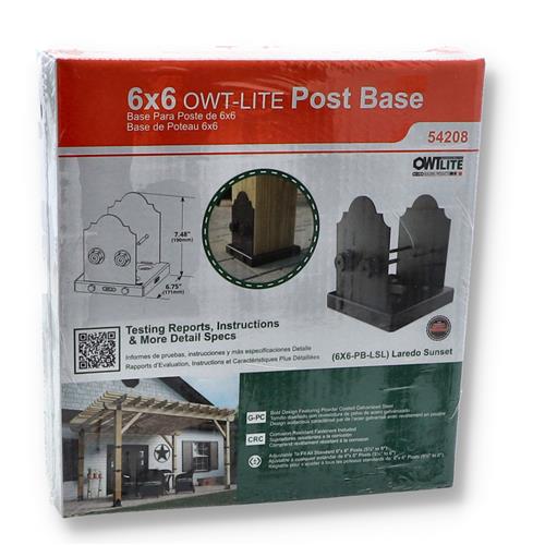 Wholesale Z6x6 POST BASE KIT LAREDO SUNSET - GLW