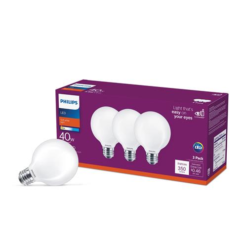 Wholesale Z3PK 5.5=60W LED GLOBE G25 BULBS SOFT WHITE - GLW