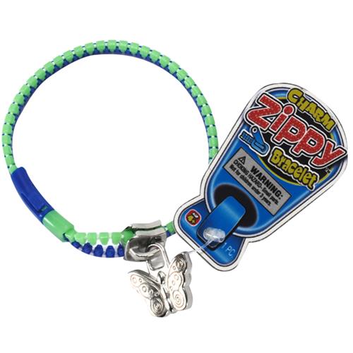 Wholesale Zippy Zipper Charm Bracelet Assorted in Plastic Tu - GLW