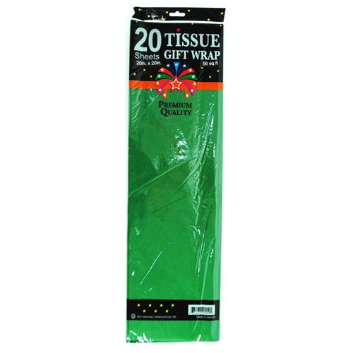 Wholesale Green Tissue Paper 20" X 20" 20 Sheets - GLW