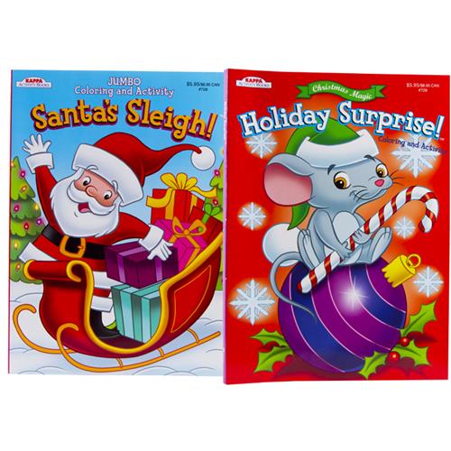 Wholesale Christmas Jumbo Color & Activity Book 160pg 2 Titl - GLW