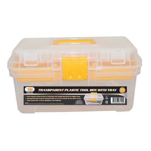 Wholesale Transparent Plastic Tool Box With Tray - GLW