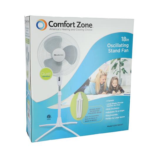 Wholesale Z18'' OSCILLATING STAND FAN QUAD POD BASE - GLW