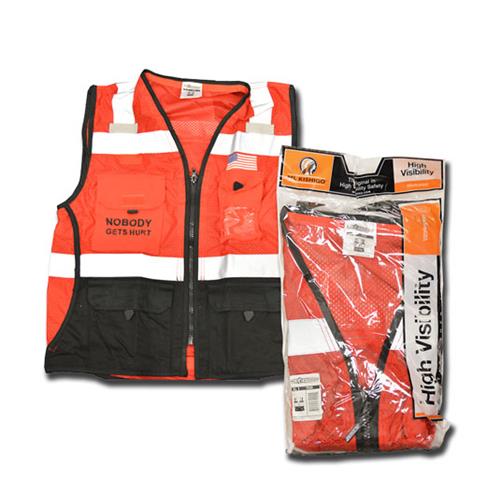 Wholesale ZHi Vis Vest, Sz S W/ 3 Kiewit Logos, ANSI 1, HVO Polyester - GLW