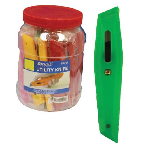 Wholesale Z25pc PLASTIC UTILITY KNIFE IN - GLW