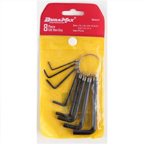 Wholesale Z8 PC SAE HEX KEY WRENCH SET - GLW