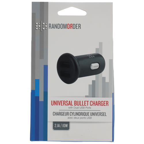 Wholesale Z2.1A UNIVERSAL 12V DUAL PORT BULLET CHARGER - GLW